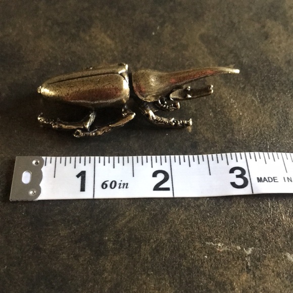 Accents | Nwt Metal Scarab Beetle Paperweight Insect Brassgoldtone ...